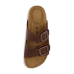 CUSHIONAIRE Women's Lang Cork footbed Sandal with +Comfort, Brown 8