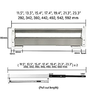 VEITEOX FTY Closet Valet Rod Slide Out, Top Mount Pull Out Closet Rod, Wardrobe Rail for Hanging Clothes Closet Organizer Retractable Rack (Size Name : 23.3"/59.2cm)