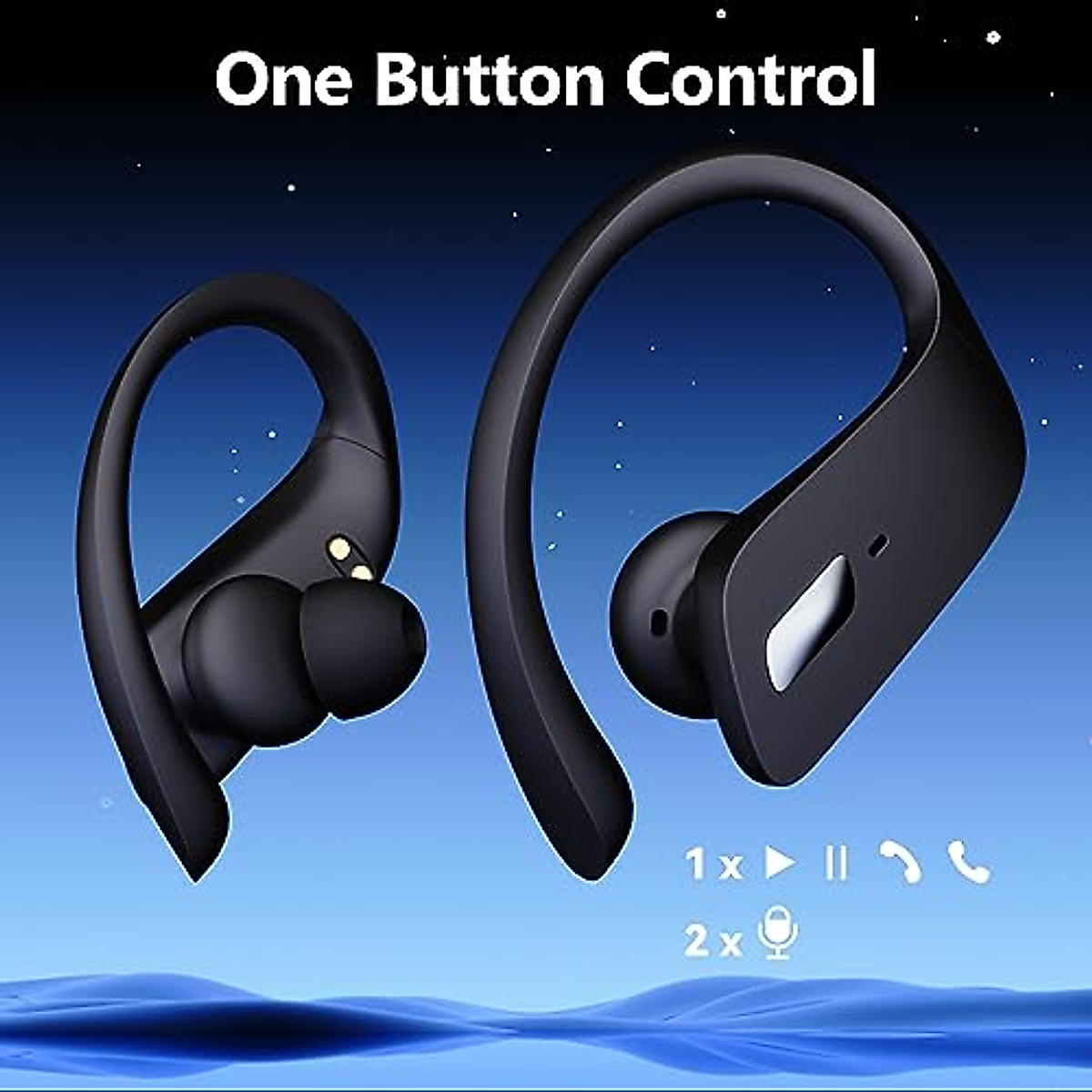 TAGRY True Wireless Headphones with Earhook for Sports