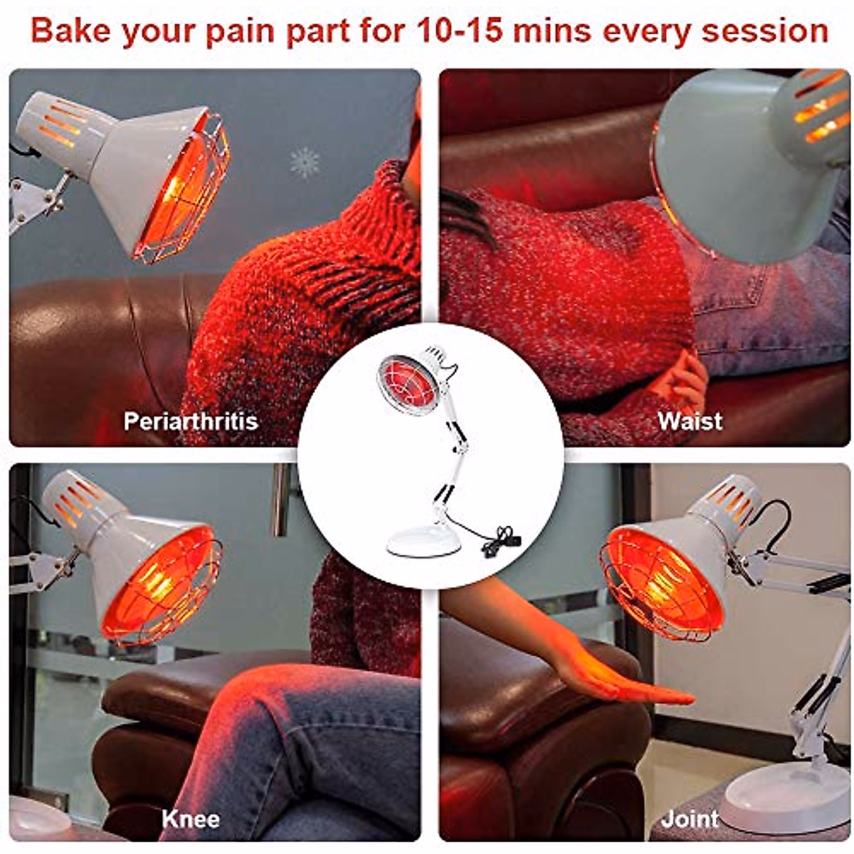 Infrared Lamp,New 150W Near Infrared Light Red Light Heat Lamp Set Serfory, Home Use 110V