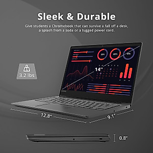 Lenovo Chromebook S330 14" HD Business Laptop, MediaTek MT8173C Processor, MediaTek Integrated Graphics, 4GB LPDDR3 RAM, 32GB eMMC, Wi-Fi 5, HD Webcam, Chrome OS, Black, 128GB Hotface USB Card