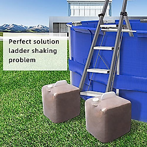 2 Pack Extra Thick Swimming Pool Ladder Weights- Foldable Pool Step Sandbag -Fillable Anchor Bag Container for Ground Pool Entry System(Without Sand)