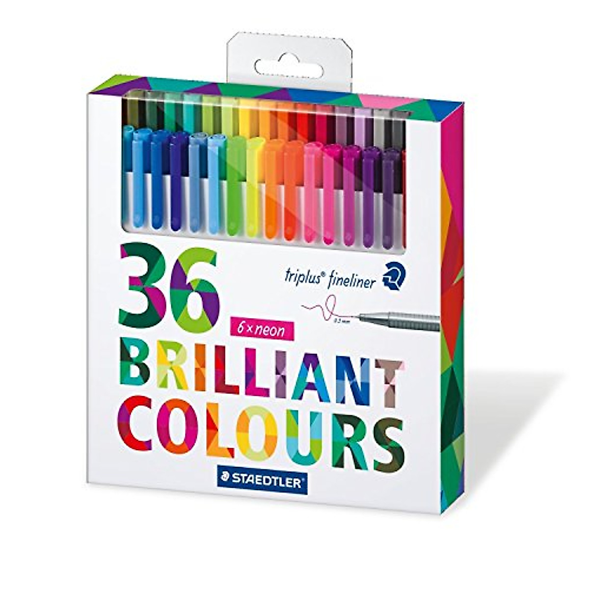 Staedtler 334 C36JB triplus Fineliner (dreikant, Set mit 36 brillanten Farben, Promotion 26 + 10 gratis, hohe Qualität, superfeine Spitze, Linienbreite ca. 0.3 mm)