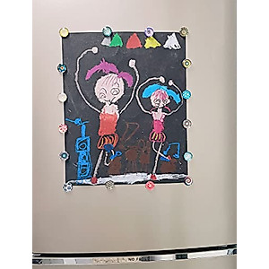 24 Pieces Beautiful Glass Fridge Magnets, Pretty Refrigerator Magnets for Office Cabinet Refrigerator Whiteboard Photo