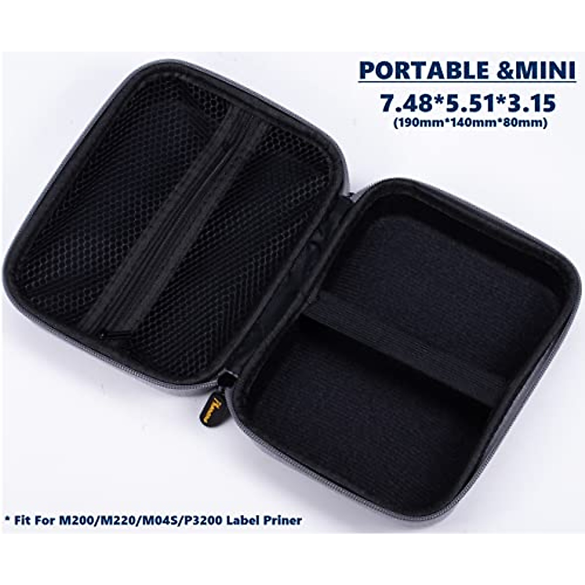 Phomemo Case 2023 Upgrade Version M110 M200 M221 Label Printer,M220 Thermal Label Maker, P3200 D1600 M04S Sticker Photo Printer Storage Holder Tape Paper Roll&USB Cable(Box Only)-Gray