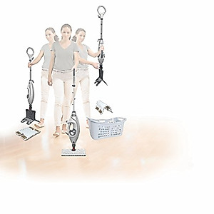 Shark S3973D Lift-Away 2-in-1 Pro Steam Pocket Mop with Removable Handheld Steamer for Hard Floors, Above-Floors & Garment Steaming, 3 Modes with Steam Blaster, Intelli-Mop Head, Dirt Grip Pads, White