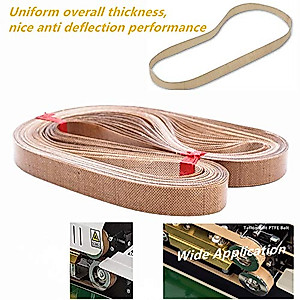 Jointless Class A Polytef Teflon Belt PTFE Belt for Sealing Machine Automatic Continous Band Sealer Teflon Seamless Sealing Tape 50Pcs/Pack (750mm/29.5", 15mm/0.59", 0.2mm/0.008")