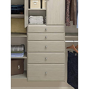 Easy Track RD04-CGON 4-Inch Deluxe Drawer Closet Storage for Tower Kits, Weathered Grey