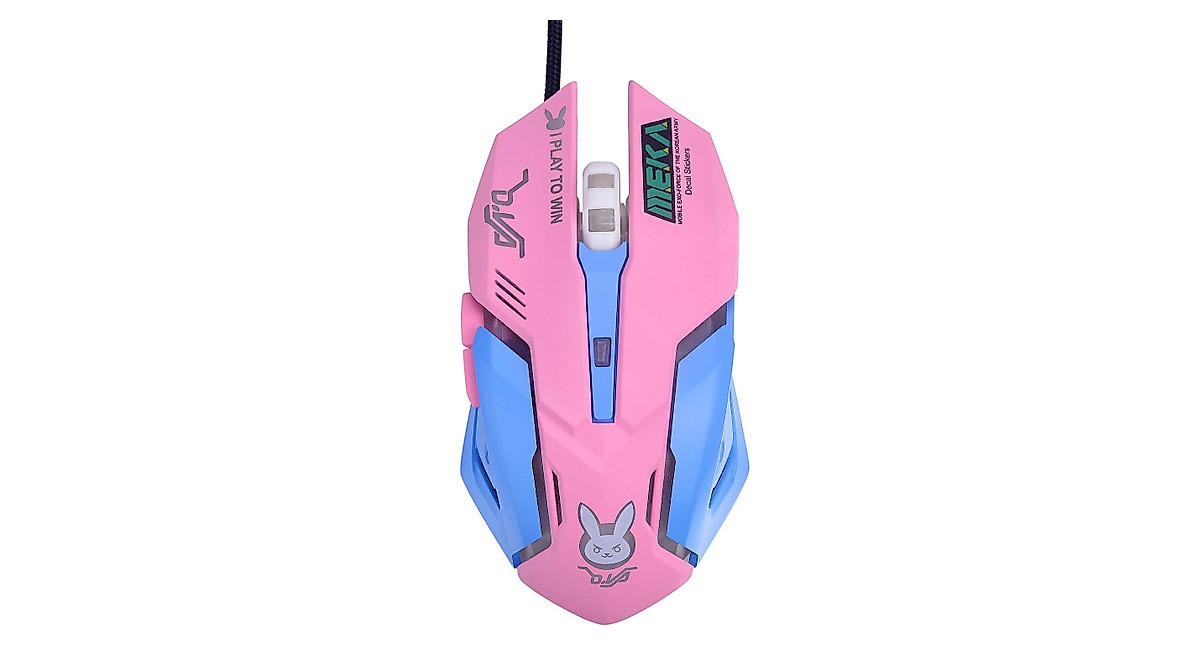 TOMLFF OW Mouse: Pink Backlit Gaming Mouse for Gamers