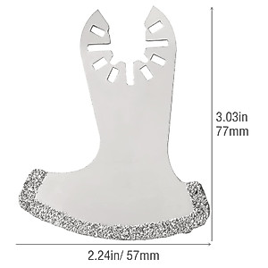 Ettonsun 5 Pcs Diamond Oscillating Tool Blades, Segment Swing Multitool Mortar Cutting Saw Blades for Grit Grout Removal & Soft Tile Cut