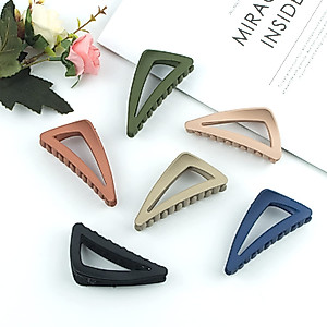 Medium Hair Clips for Women Girls - Strong Hold Matte Jaw Clips, Triangle Hair Clamps for Thin/Medium/Thick Hair With Gift Box (Pastel Color)