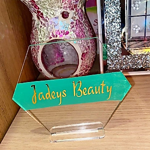 5 Sets Acrylic Blanks Hexagon with Stand,DIY Clear Wedding Signs,Personalized Hand Lettered Table Numbers (2.5'')