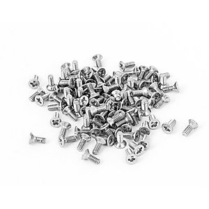 uxcell a15123100ux0455 M2x5mm Stainless Steel Phillips Flat Countersunk Head Screws (Pack of 100)