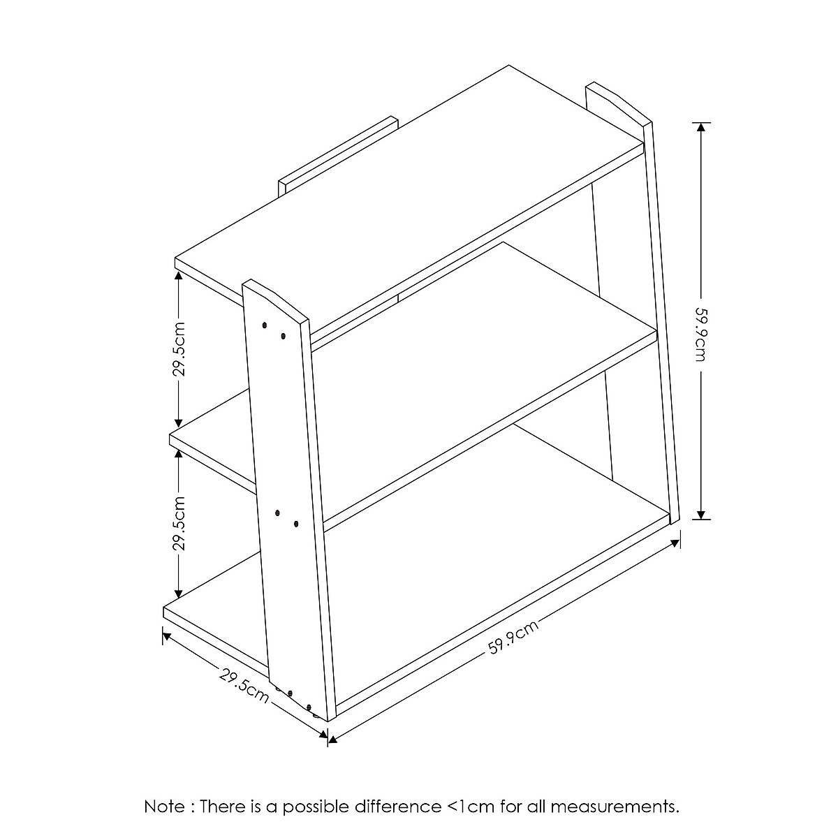 Furinno Hidup Tropika Mini Ladder Shelf, Espresso