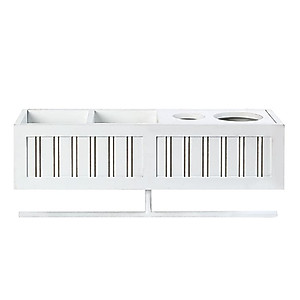 Beauty Wall Shelf with Towel Bar (White)