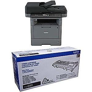 Brother MFCL5900DW Business Laser All-in-One with Advanced Duplex with Brother Printer TN660 High Yield Toner