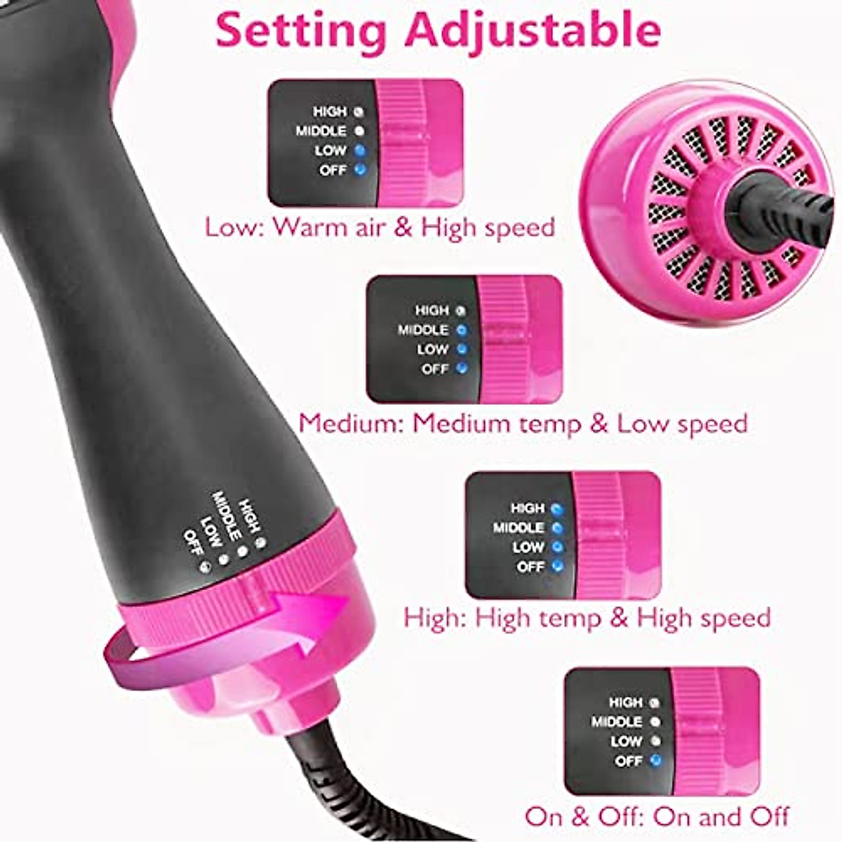 Hair Dryer Brush Blow Dryer Brush One-Step Hair Styler Enhanced Volumizer Brush Styling Tools & Appliances Hot Air Hair Brush for All Hair Types