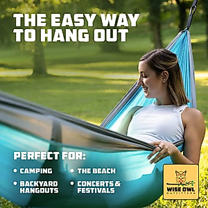 Wise Owl Outfitters Hammock Stand - 106 x 42 Inch Portable, Collapsible Stand for Outdoor Hammock - 440 Pound Capacity Frame and Carry Bag Included