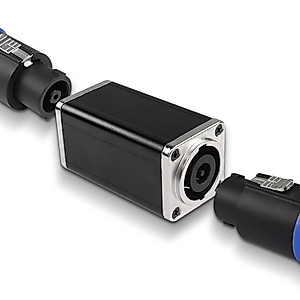 MEIRIYFA NL8MPR Speakon Coupler Connector,8Pin Speakon Female to Female Adapter Speaker Silver-Plated Plug Jack Straight Connector for NL8FC, NL8FX, NLT8X, NL8FC, NL8FX