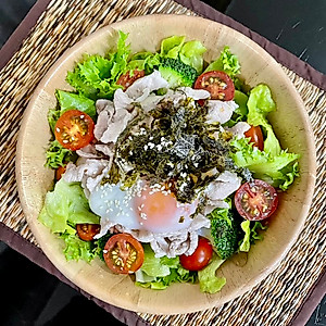 Handmade Wooden Bowls 10” - 100% Natural Hardwood Serving Bowls for Fruits, Salads, Snacks and More l Family-Style Dining l Wooden Salad Bowl - Home Decor & Kitchen