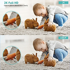 LaView 3MP Cameras for Home Security,2K Indoor Security Camera for Baby/Elder/Pet with Clear Night Vision,24/7 Live Video,Motion Detection,2 Way Audio,US Cloud/SD Card Storage,Compatible with Alexa