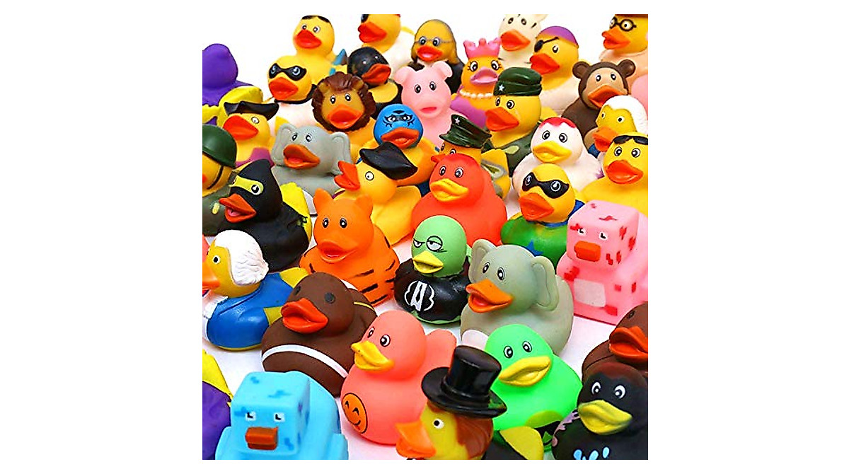 50-Pack Rubber Duck Assortment for Kids Fun