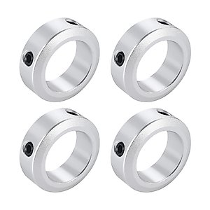 (4-Pack) Aluminum Alloy 22mm Bore Shaft Collars Screw Style，Bore Shaft Collars with 22mm Bore Size, 35mm Outer Diameter, and 10mm Width - Suitable for CNC Machine Tools