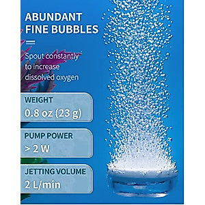 Pawfly Aquarium Air Stone Disc, 1 Inch Small Fish Tank Bubble Stone Kit Ultra-High Dissolved Oxygen Diffuser Bubbler with Accessories for Nano Air Pumps Small Buckets and Fish Tanks