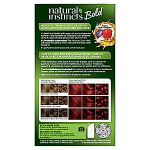 Natural Instincts Bold Permanent Hair Dye, R56 Achiote Auburn Hair Color, Pack of 1