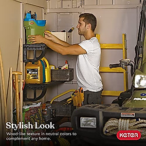 Keter Factor 8 x 11 Resin Large Outdoor Storage Shed, 8x11, Taupe