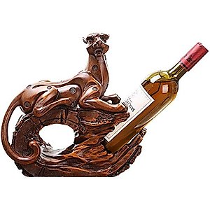 PIBM Stylish Simplicity Wine Racks Free Standing Decor,Retro Resin Craft,Animal Ornament Statue,Wine Racks Floor,Fashion Home Decor Centerpiece(31 * 13 * 30Cm)