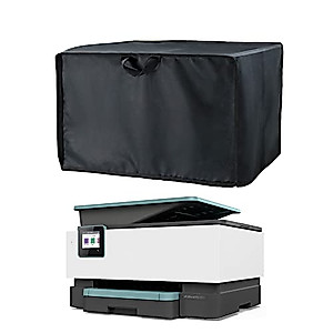 TwoPone Printer Dust Cover for HP/Epson/Canon/Brother Wireless Printers, 20x16x12 Inch Universal Case Protector for Printers, 600D Waterproof Black Printer Covers