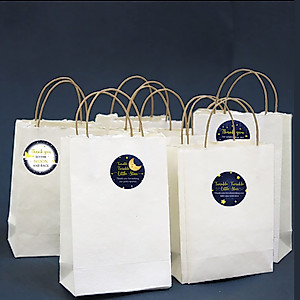 80 Twinkle Twinkle Little Star Thank You Stickers, Baby Shower Thank You Stickers for Boy, Star and Moon Baby Shower Birthday Party Favor Label Decorations(2 Inch)