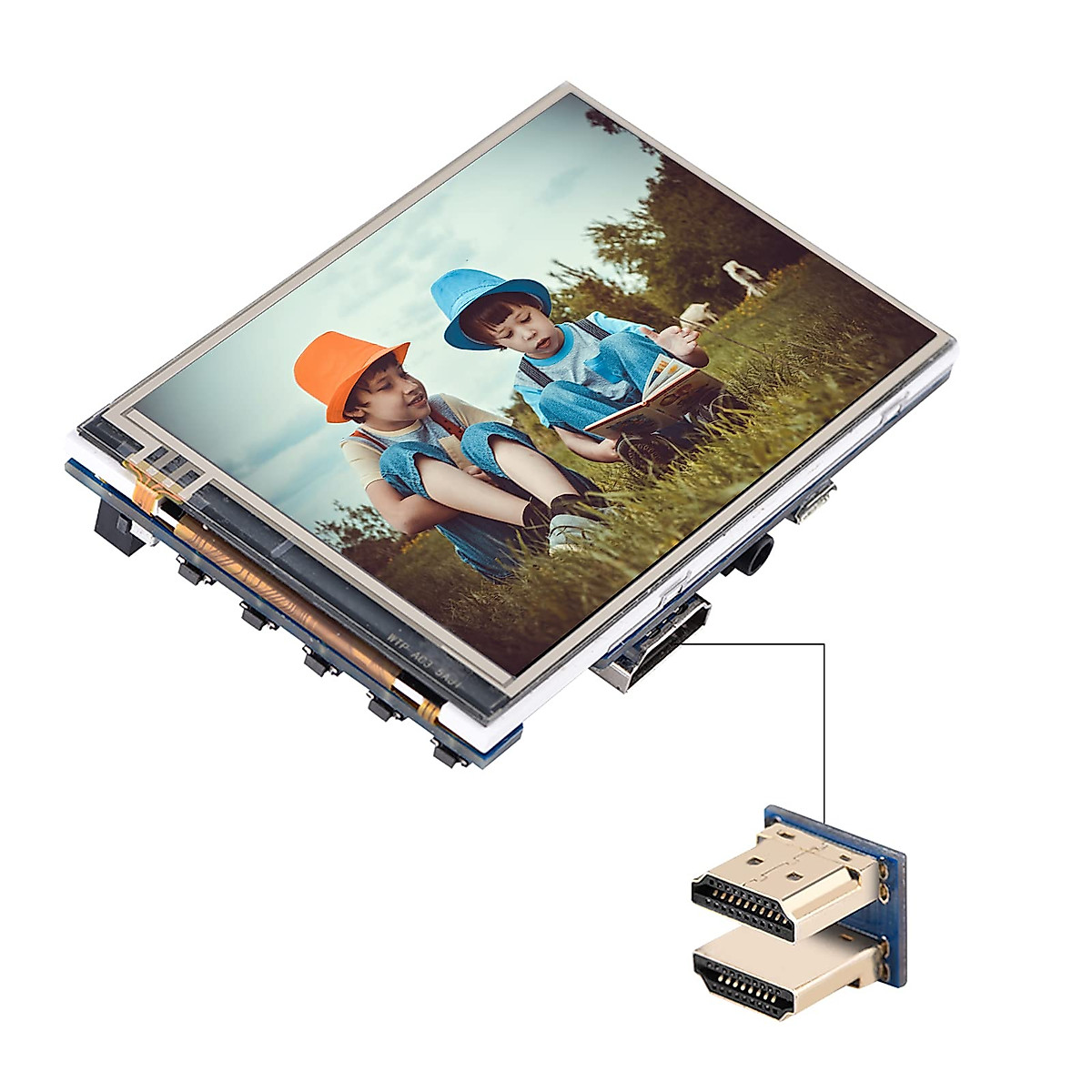 Eboxer 3.5 Inches 1080P IPS Display for Raspberry Pi, Touch Screen LCD Display with Black Acrylic Case, HDMI Monitor for Raspberry Pi, PC Computer DIY Set, Tablet Replacement Part