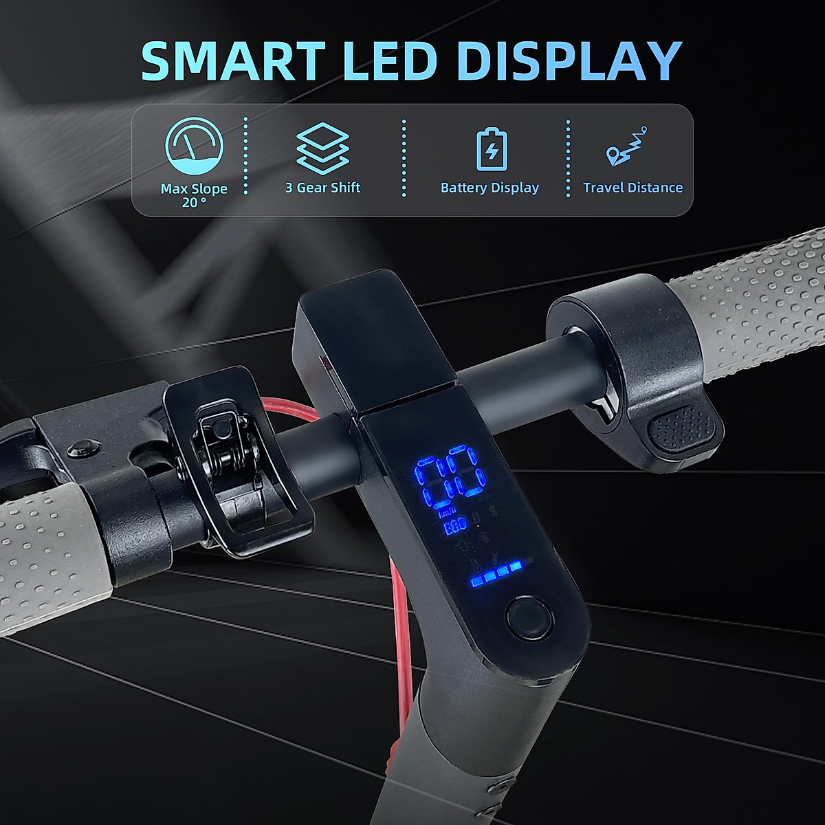 Evdekoru Adult Electric Scooter - 350W Motor Foldable Kick Scooter Up to 19MPH & 19-21Miles Range Sport Scooter, 8.5" Vacuum Tires Disc Braking Fast Electric Scooter for Adult Teens Commuter with App