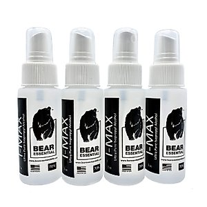 High Purity USP Grade Isopropyl Alcohol 70% - Four (4) Spray Bottles - 2 OZ Each - Made in The USA