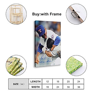 Nolan Ryan Baseball Playe20 Canvas Poster Wall Art Decor Print Picture Paintings for Living Room Bedroom Decoration Frame: Frame:12x18inch(30x45cm)