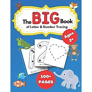 Big Letter Tracing for Toddlers 2-4 years: Letter Tracing for Preschoolers, Large Sized Letters, Numbers and Shapes, Have fun while learning to write and Improve big skill tracing