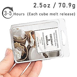 SCENTORINI Scented Wax Melts, Wax Cubes, Scented Soy Wax Melts, 8x2.5 oz, Pumpkin, Apple & Cinnamon, Winter Cedarwood, Mint & White Jasmine, Coconut & Vanilla, Black Pomegranate, Mediterranean Fig