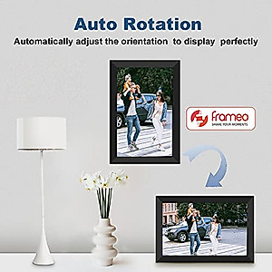 FRAMEO WiFi Digital Photo Picture Frame 10.1 Inch 1280x800 IPS LCD Touch Screen, Built in 16GB Memory, Auto-Rotate Portrait and Landscape, Share Pictures or Videos Instantly from Anywhere