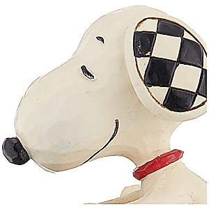 Enesco Jim Shore Peanuts Snoopy Typing Miniature Figurine, 3 Inch, Multicolor