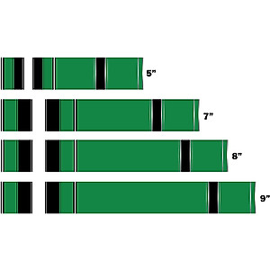 White Water Archery Laminated Green Traditional 10 Crest Arrow Wraps 15 pk Choose Length Width (7, 1.4)