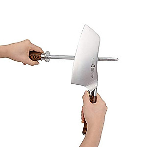 TUO Knife Set 8pcs, Japanese Kitchen Chef Knives Set with Wooden Block, including Honing Steel and Shears, Forged German HC Steel with comfortable Pakkawood Handle, Fiery Series Come with Gift Box