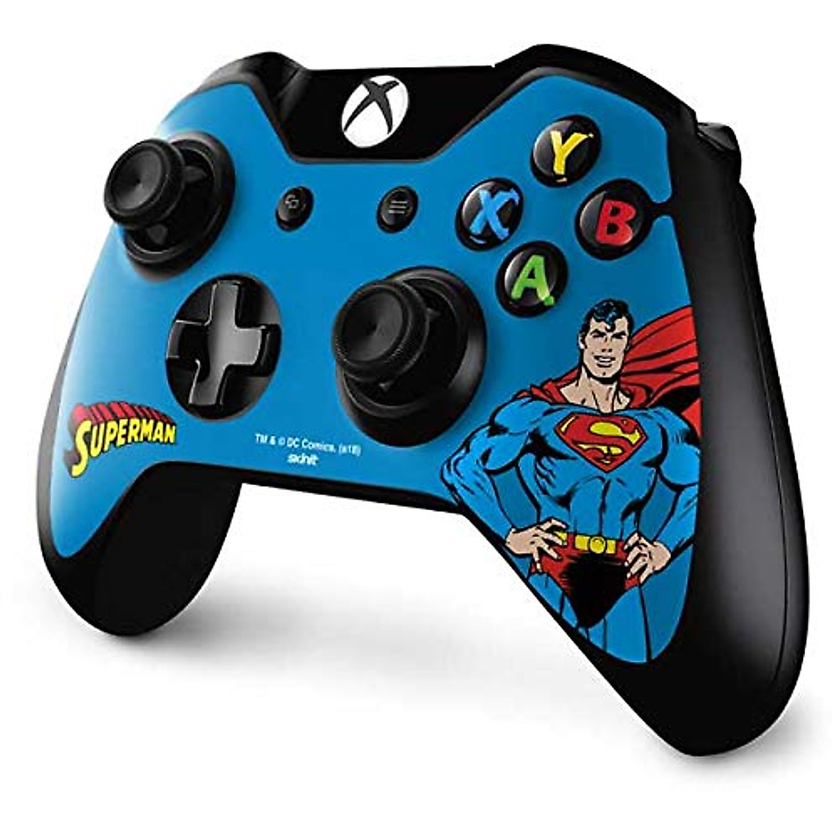 Skinit Decal Gaming Skin Compatible with Xbox One Controller - Officially Licensed Warner Bros Superman Portrait Design
