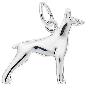 Rembrandt Charms Doberman Charm, Sterling Silver