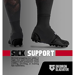 Gridiron Gladiator Cleat Covers - Football Spats - Football Cleat Socks - Cleat Spats for Soccer, Baseball & Softball