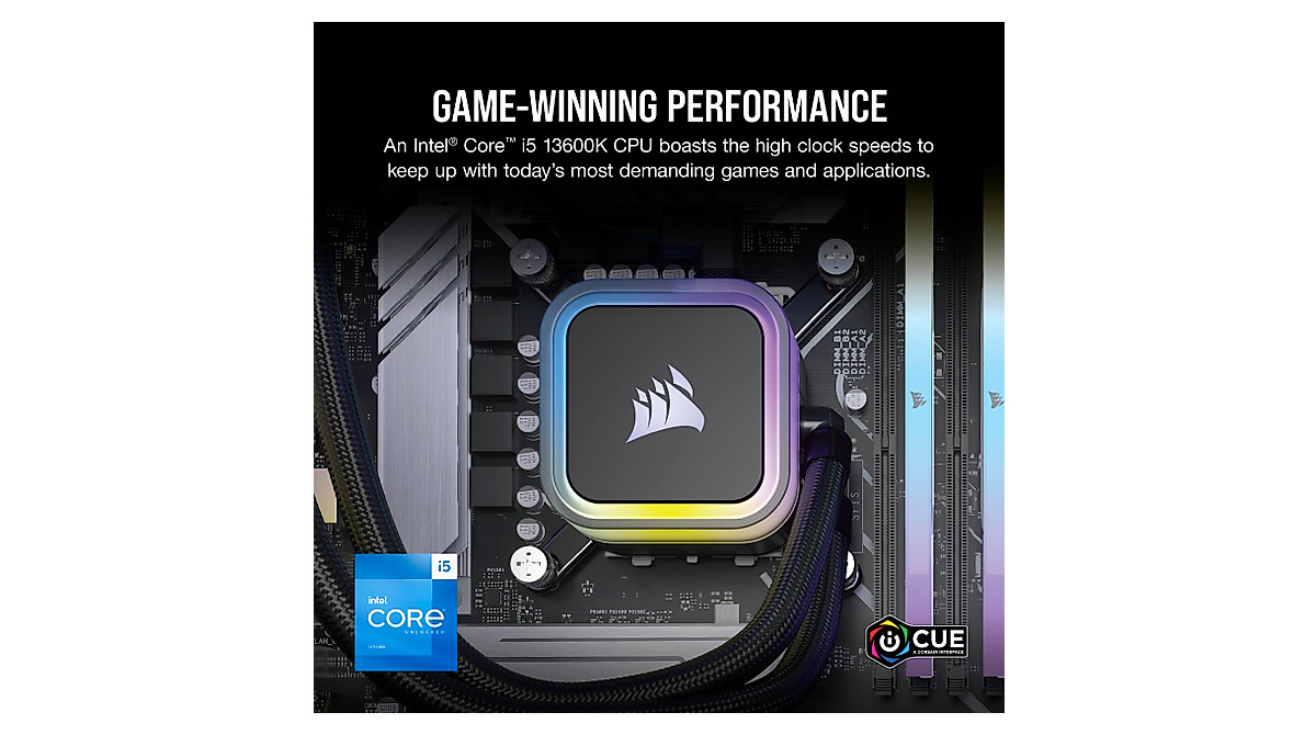 Corsair Vengeance i7400 Gaming PC: RTX 4060 Ti, i5-13600K