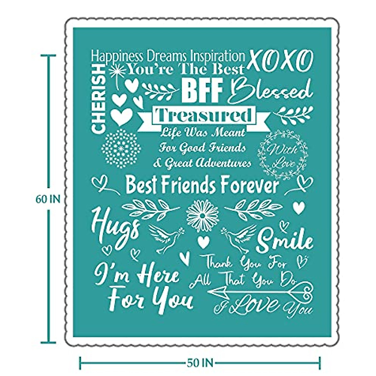 Best Friend Blanket, Valentines Day Gifts for Best Friend, Bestfriend Birthday Gifts for BFF, Super Soft Sherpa Throw, for Women Unique, Birthday Gifts for Friends Female