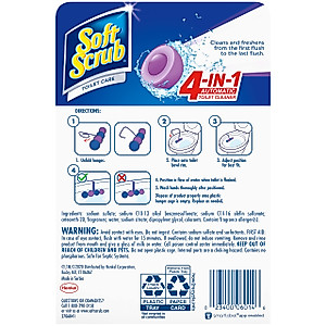 Soft Scrub 4-in-1 Rim Hanger Toilet Bowl Cleaner, Lavender, 2 Count