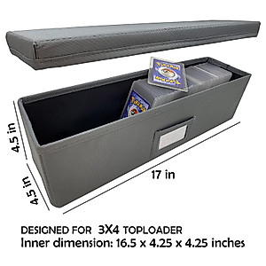 tutata Water Proof Trading Card Storage Box Toploader Storage Box, Baseball Card Storage Box Card Organizer for MTG TCG CCG LCG Cards and Toploaders and Sleeves